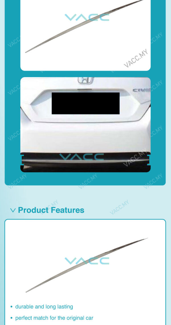 Honda CIvic X Rear Bumper Lining (Type B) - VACC AUTO