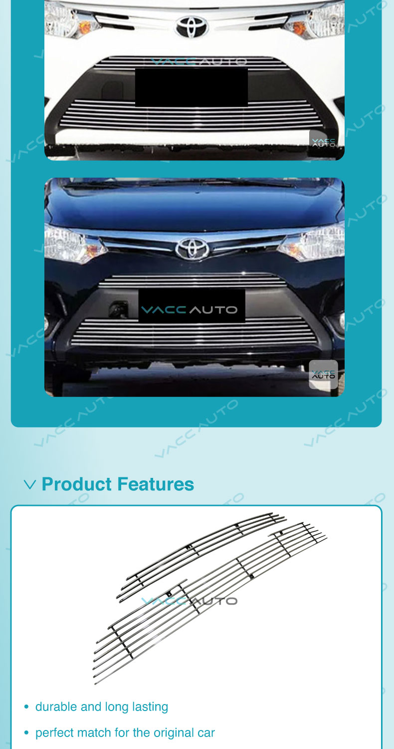 Toyota Vios NCP150 Lower Aluminium Grill - VACC AUTO