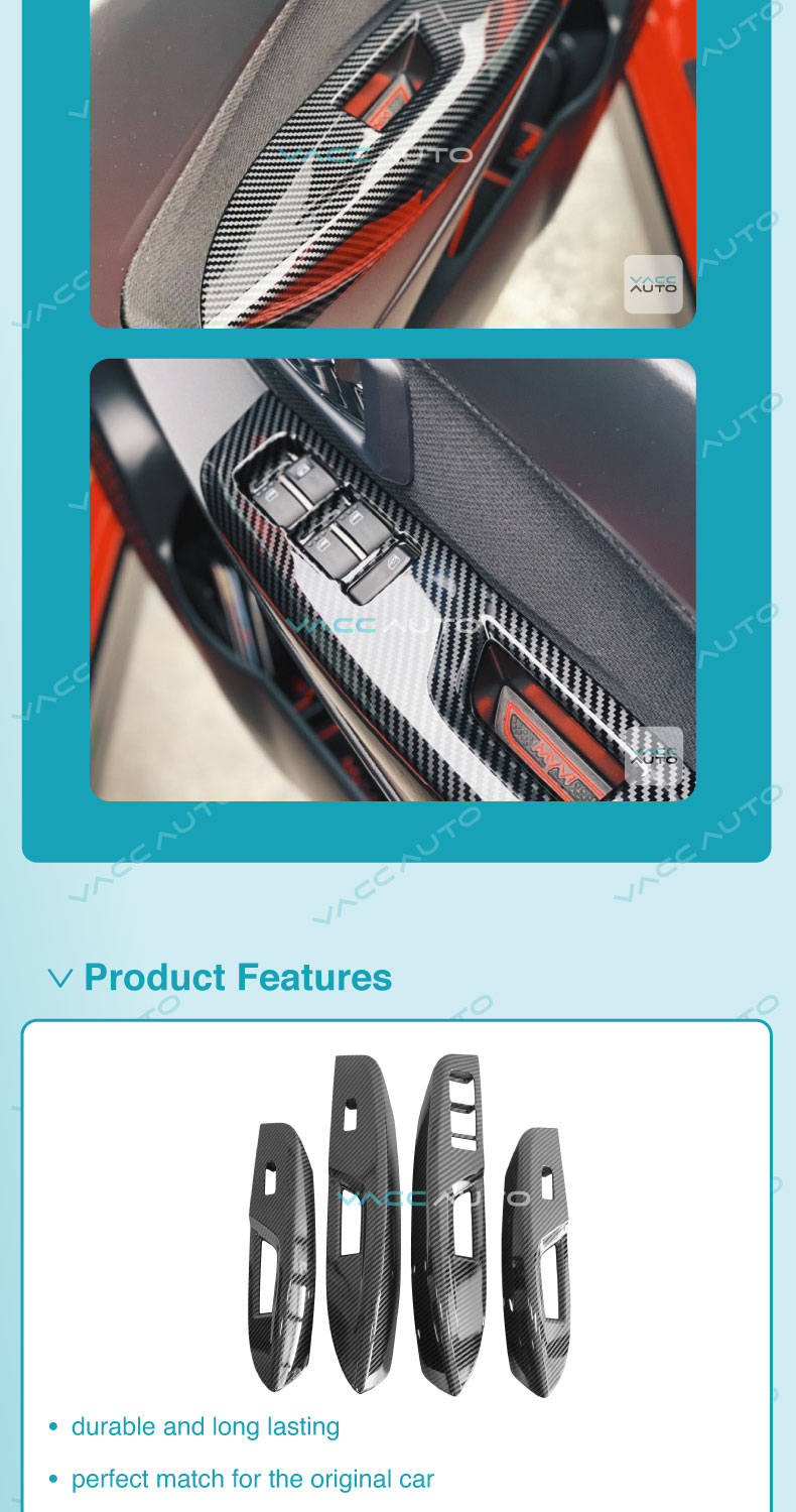 Perodua Myvi 3rd M800 Window Switch Panel Carbon - VACC AUTO